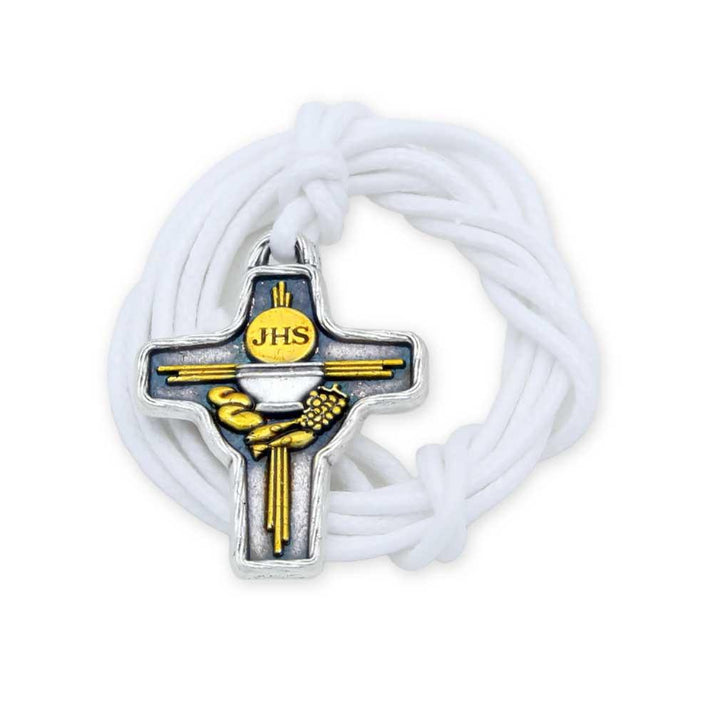 First Communion Metal Cross Pendant - 1 inch – Holy Gift Shops ...