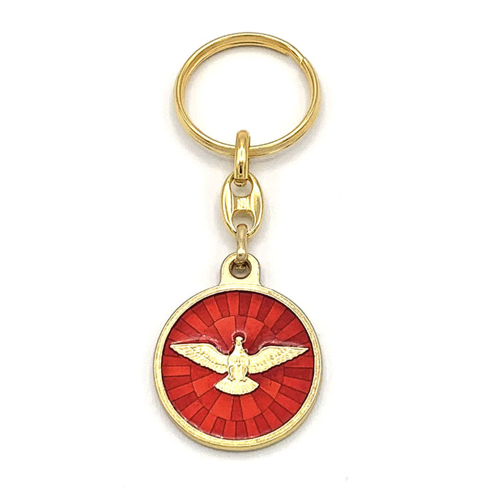 Holy Spirit Keychain Red Enameled and Gold Finish – Holy Gift Shops ...
